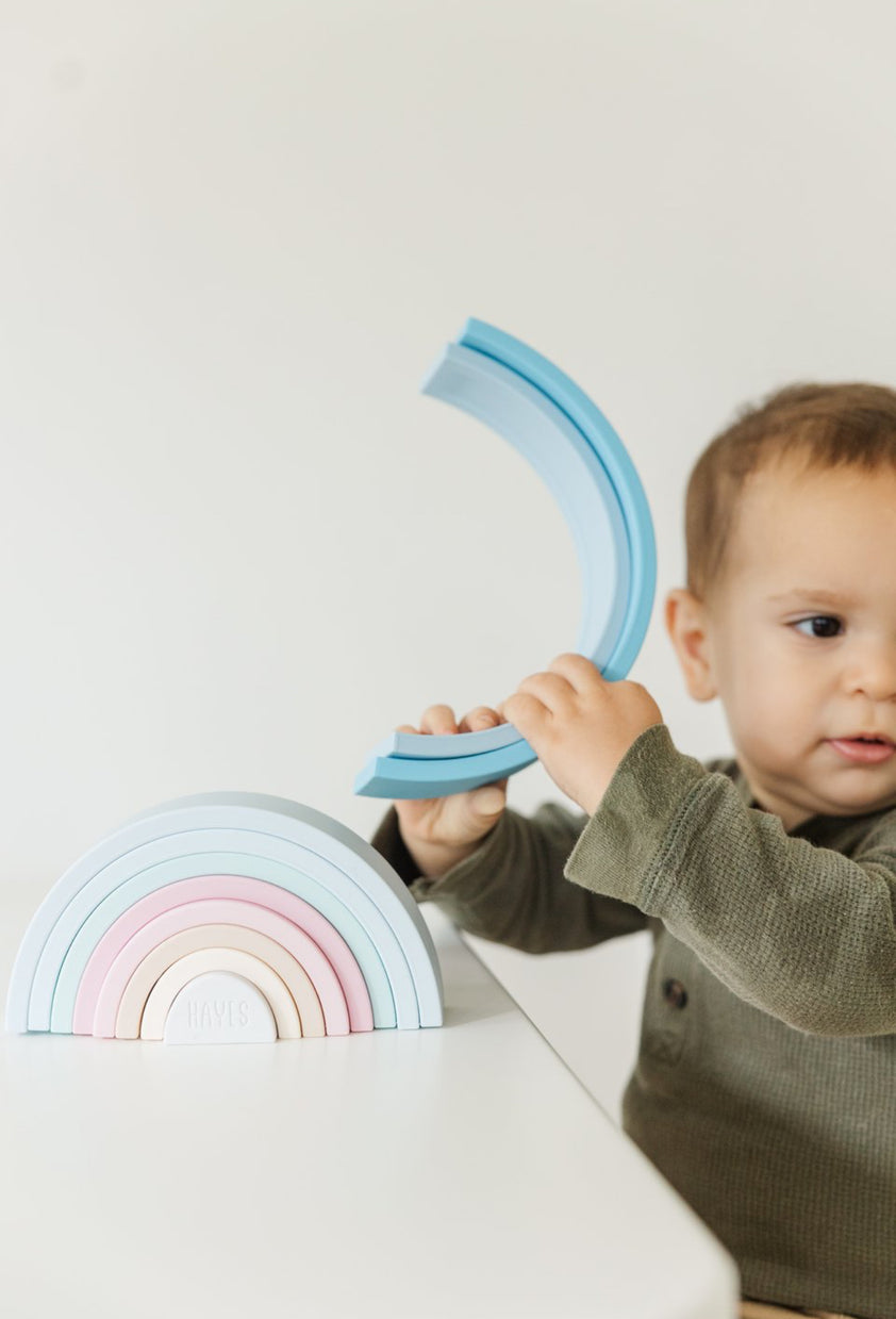 Personalized Rainbow Stacking Toy – Craft in by Raquel